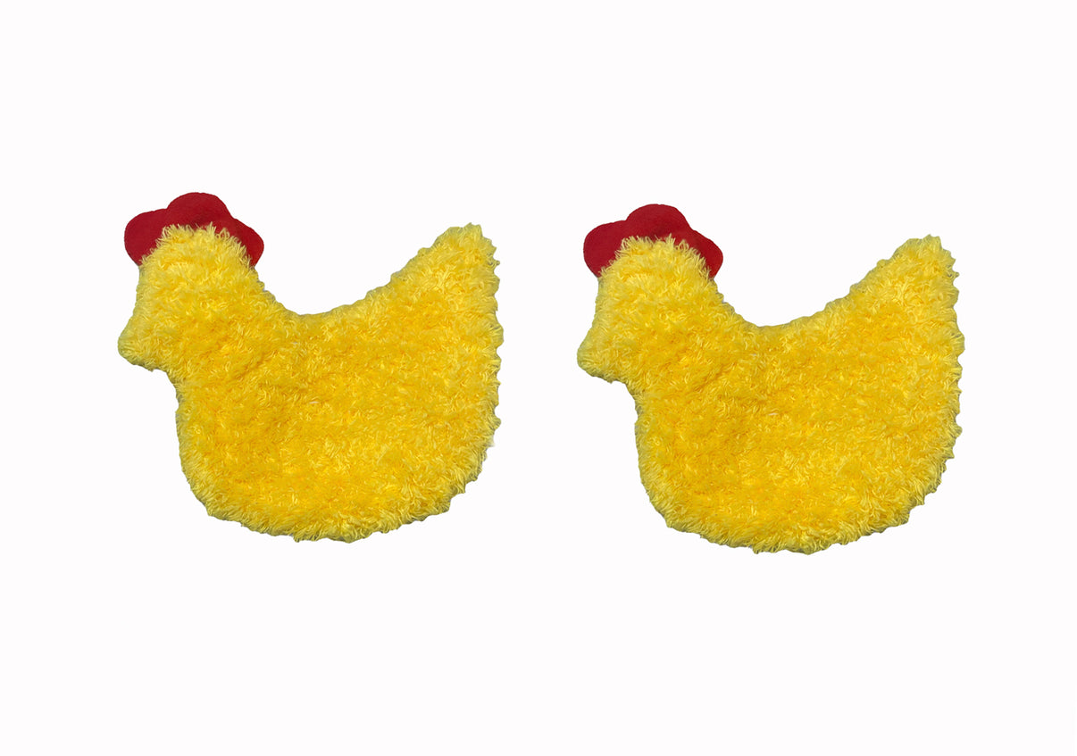 Piggy Poo and Crew Chicken and Egg Paper Crinkle Squeaker Toys - for D